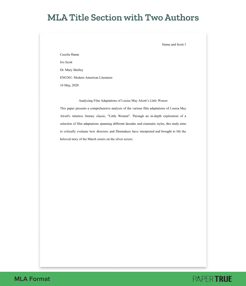 How To Create An MLA Title Page Format Steps Examples