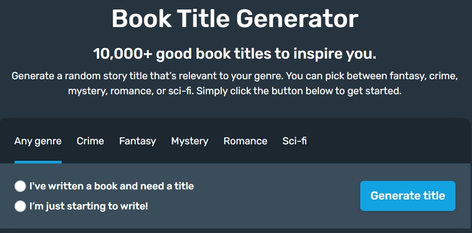 Top 10 Book Title Generators of 2025