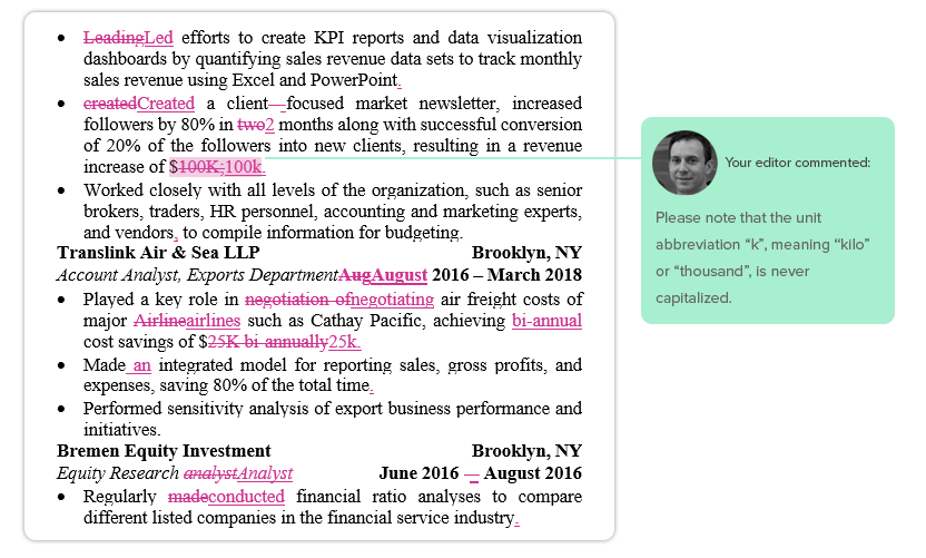 Resume | CV Proofreading & Editing Services | PaperTrue