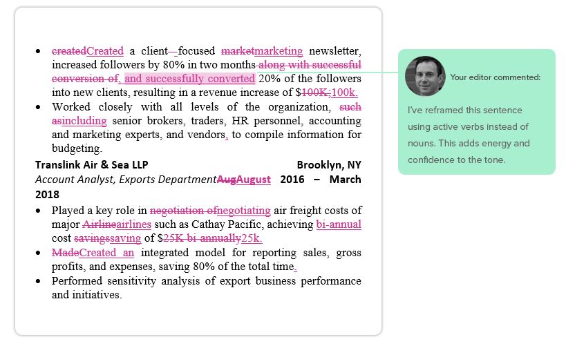 Resume | CV Proofreading & Editing Services | PaperTrue