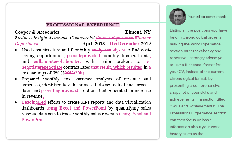 Resume | CV Proofreading & Editing Services | PaperTrue